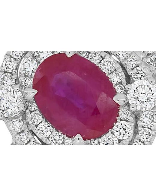 Bony Levy El Mar Oval Cut Ruby & Diamond Ring in Pink | Lyst