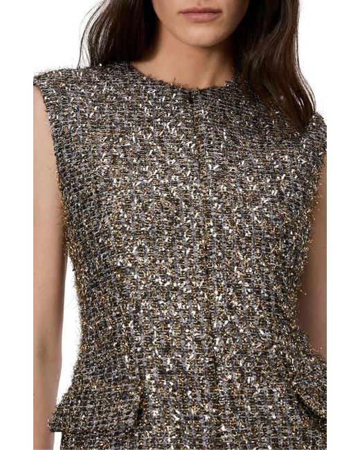 Rag & Bone Tina Linton Wool Blend Metallic Tweed Minidress in Black | Lyst
