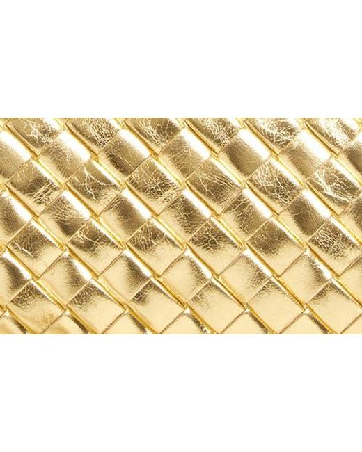 Bottega Veneta Mini Lauren 1980 Intrecciato Metallic Leather Clutch | Lyst