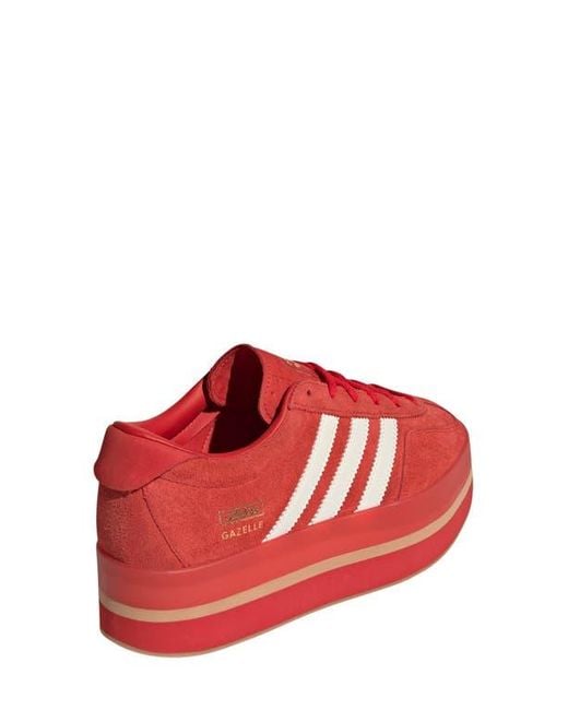 adidas Gazelle Stack Platform Sneaker in Red | Lyst
