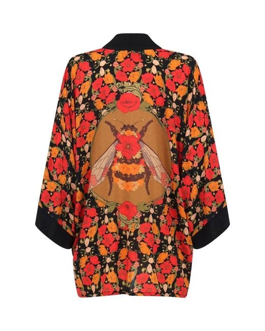 Henelle Duster Jacket in Red | Lyst