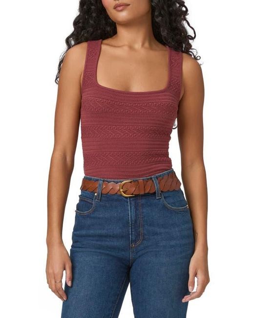 PAIGE Iman U-Neck Sweater Tank in Red | Lyst