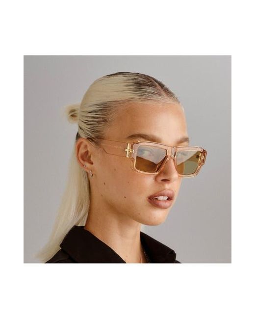 Le Specs Polygraph 55Mm Rectangular Sunglasses | Lyst