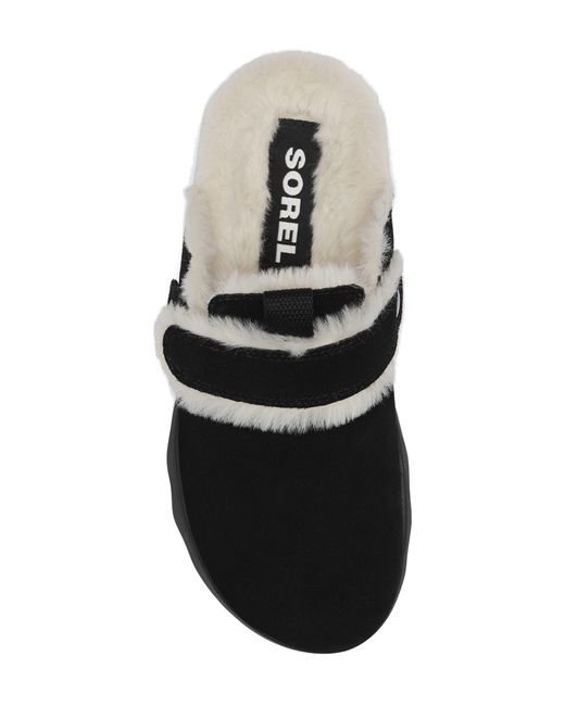 Sorel Viibe Faux Fur Clog In Black Lyst