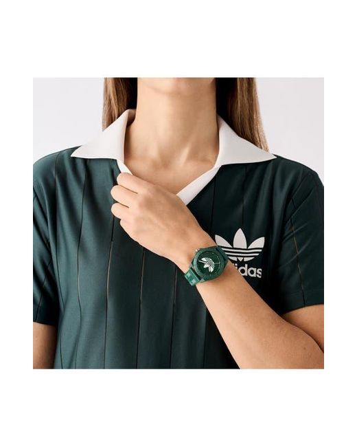 adidas Ao Street Project 4 Logo Tread Dial Resin Strap Watch, 41Mm in ...