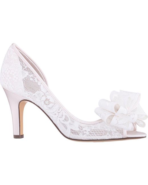 Nina Nashly Pointed Toe Cap Toe Mary Jane Pump in White | Lyst