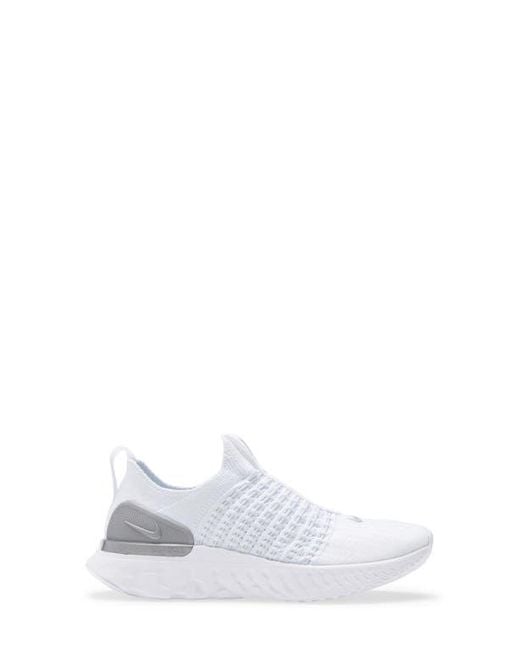 Nike React Phantom Run Flyknit 2 Running Shoe in White | Lyst