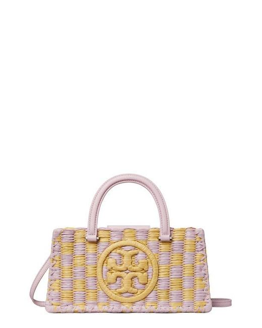 Tory Burch Ella Woven Satchel in Metallic | Lyst