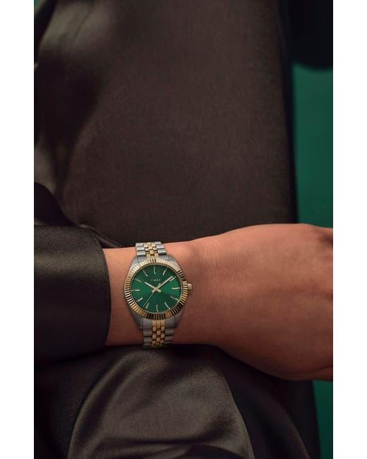 Timex Legacy Two-Tone Bracelet Watch, 36Mm in Green | Lyst