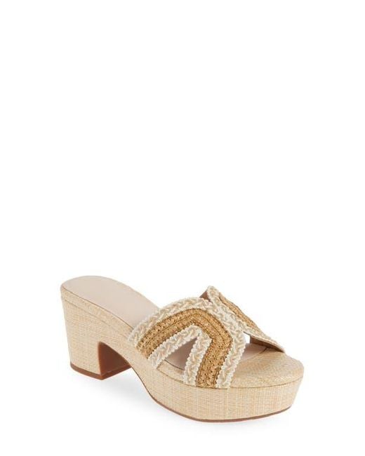 Chocolat Blu Gen Platform Sandal in Natural | Lyst