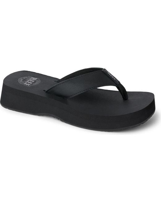 Reef Butter Platform Flip Flop in Black | Lyst