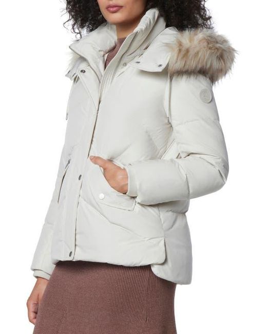 Andrew Marc Essential Water Resistant Down Puffer Faux Fur Hooded ...