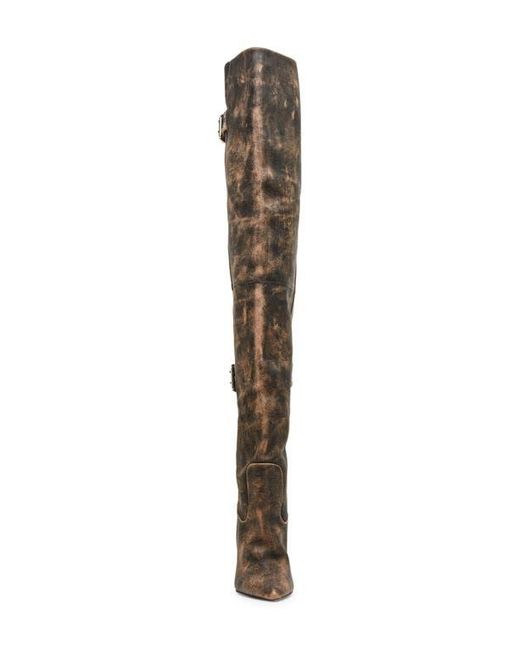 Steve Madden Baddie Over The Knee Boot in Natural | Lyst