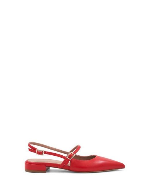 Bruno Magli Martina Slingback Mary Jane Pointed Toe Flat in Red | Lyst