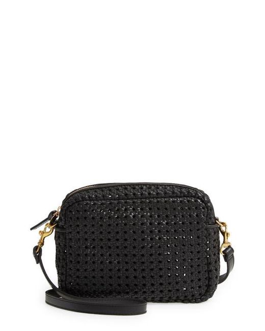 Clare V. Midi Sac Woven Leather Crossbody Bag in Black | Lyst