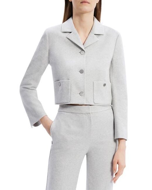 Theory Boxy Crop Jacket in Gray | Lyst