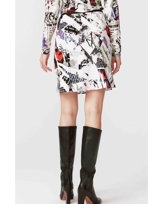 Diane von Furstenberg Mae Pop Art Newspaper Print Skirt | Lyst