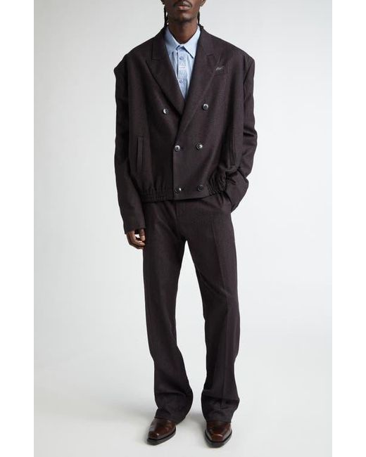 Martine Rose Pinstripe Relaxed Fit Tailored Pants in Gray for Men | Lyst