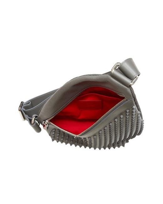 Christian Louboutin Funky Empire Spike Sling Bag in Gray for Men | Lyst
