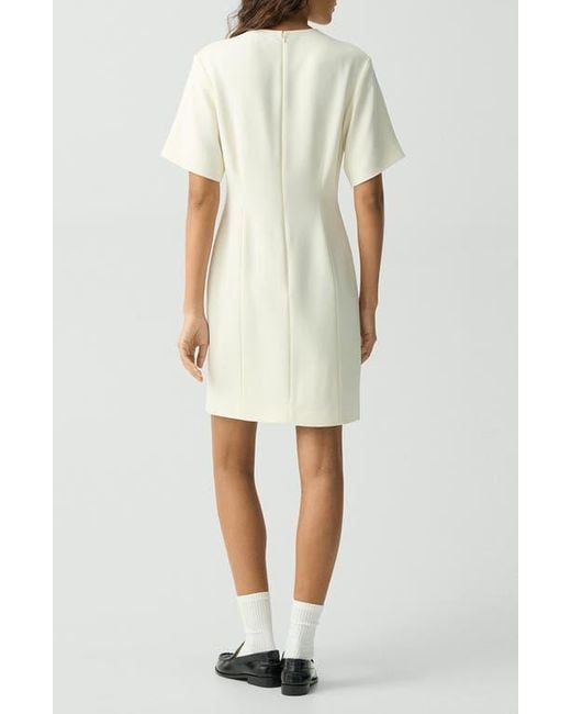 Theory Boxy Sheath Dress in Natural | Lyst