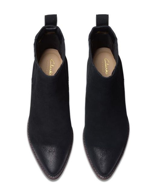 Clarks Morzine Top Pointed Toe Chelsea Boot in Black | Lyst