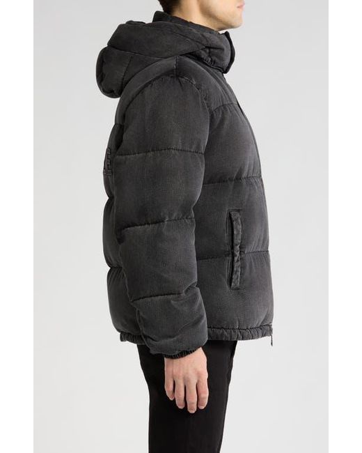 Purple Brand Denim Down Puffer Jacket in Black for Men | Lyst