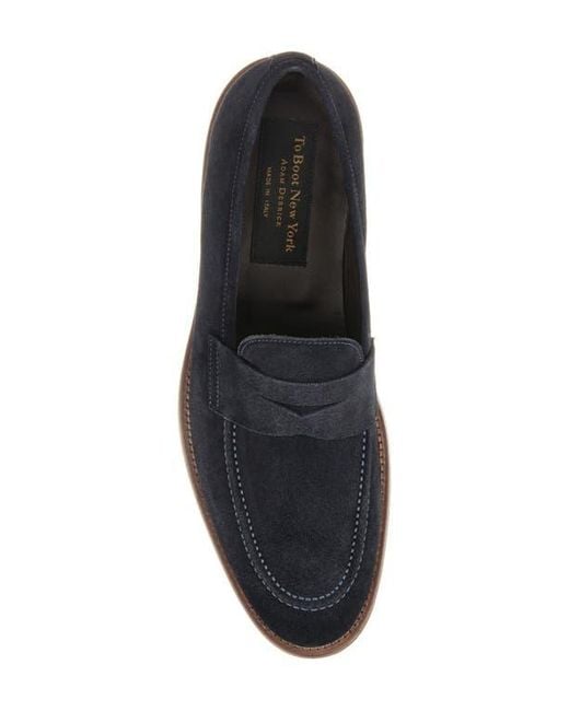 To Boot New York Brady Suede Penny Loafer in Black for Men | Lyst