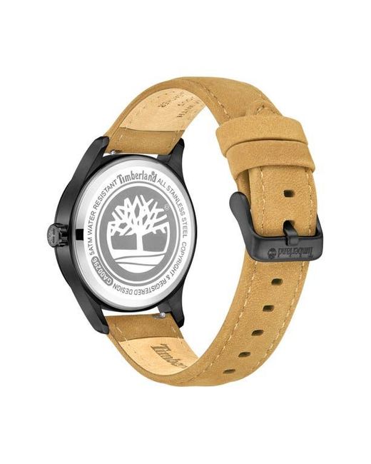 Timberland Rambush Leather Strap Watch, 42Mm in Metallic for Men | Lyst