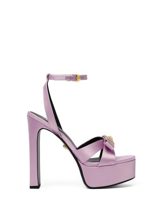 Versace Gianni Ribbon Platform Sandal in Pink | Lyst