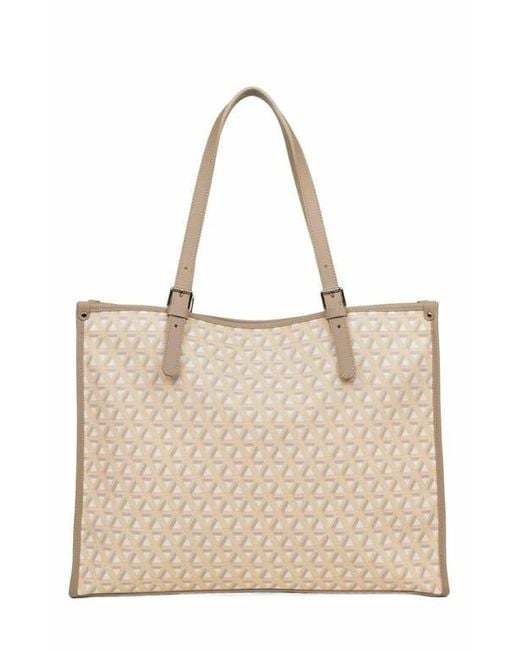 Lancaster Shoulder Tote Bag L Ikon in Natural | Lyst