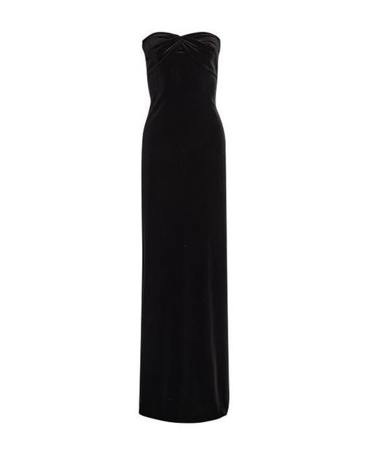 SER.O.YA Noela Velvet Gown in Black | Lyst