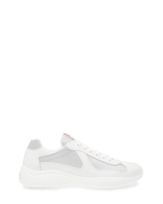 Prada America's Cup Soft Bike Low Top Sneaker in White for Men | Lyst