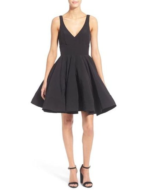 Mac Duggal Fit And Flare Cocktail Dress In Black Lyst