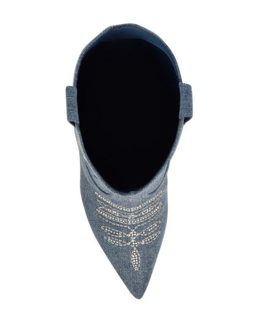 Guess Rasima Pointy Toe Western Boot in Blue | Lyst