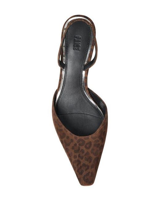 PAIGE Wren Slingback Pump in Brown | Lyst