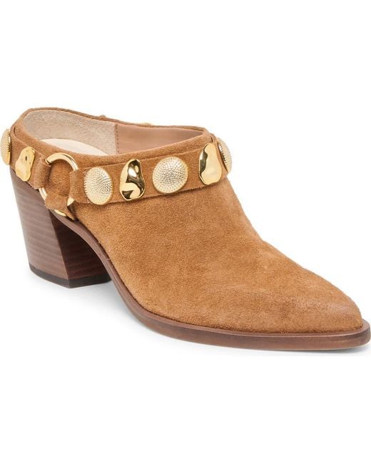 Dolce Vita Kanyon Studded Suede Mule in Brown | Lyst