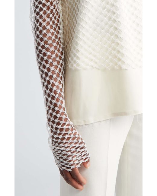 Totême Layered Lace Top in White | Lyst