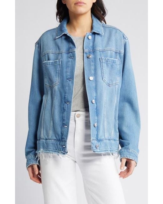 PAIGE Felix Denim Jacket in Blue | Lyst