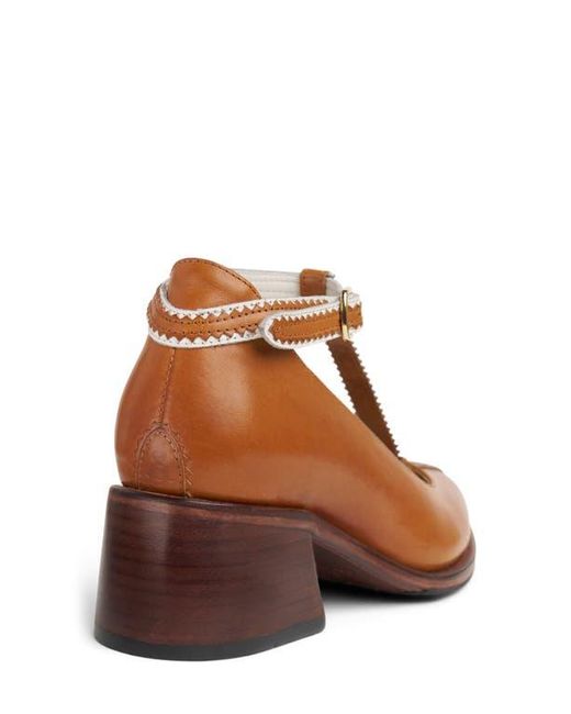 The Office Of Angela Scott Miss Beverly T-Strap Pump in Brown | Lyst