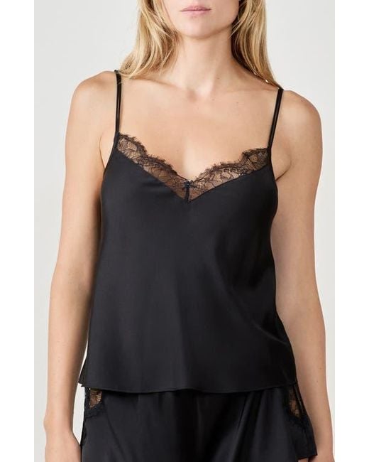 Etam Confidence Lace Trim Camisole in Black | Lyst