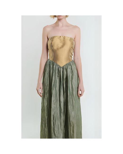 Madeline Marie Roxanne Long Dress in Green | Lyst