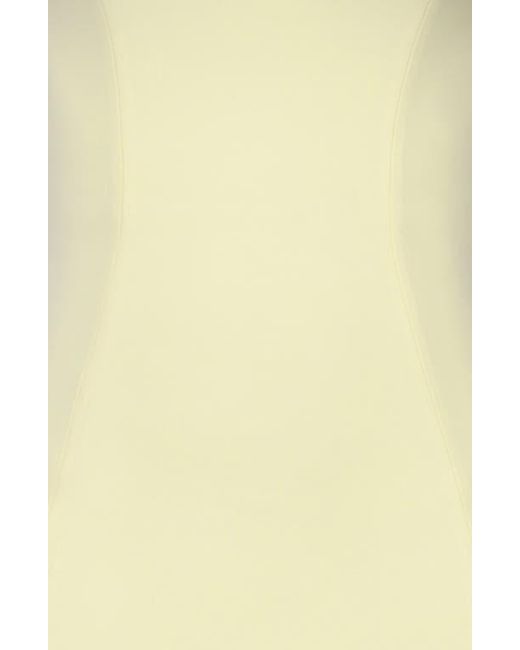 House Of Cb Raphaella Sleeveless Stretch Crepe Gown in Natural | Lyst
