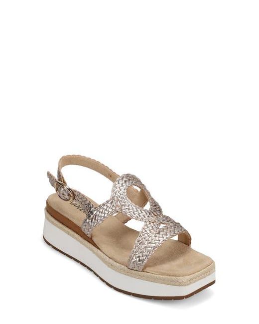 Vaneli Emalia Platform Wedge Sandal in Natural | Lyst