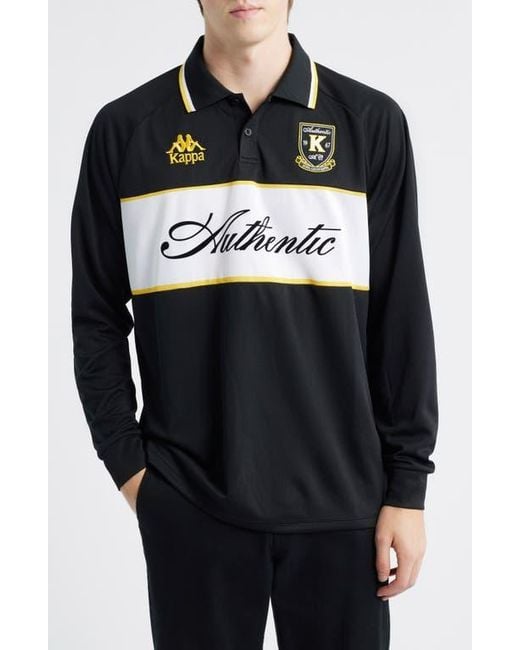 Kappa Odran Authentic Soccer Shirt in Black for Men | Lyst