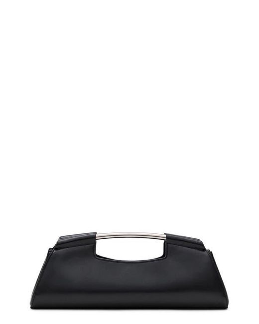 Mango Metal Handle Leather Handbag in Black | Lyst
