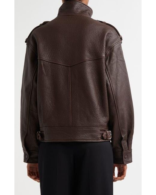 Reiss Atelier Cleo Sheep Leather Jacket in Black | Lyst