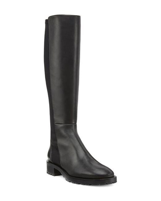 Stuart Weitzman 5050 Lug Sole Tall Boot in Black | Lyst