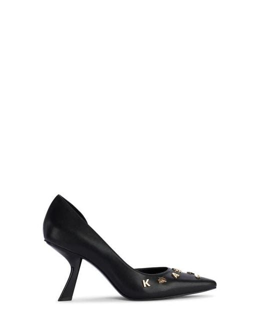Karl Lagerfeld Kipton Half D'Orsay Pump in Black | Lyst
