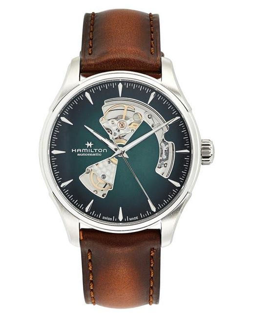 Hamilton Jazzmaster Open Heart Automatic Leather Strap Watch, 40Mm for ...
