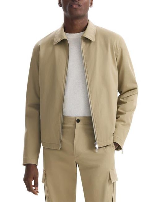 Theory Cotton Twill Zip Cuff Bomber Jacket in Natural for Men | Lyst